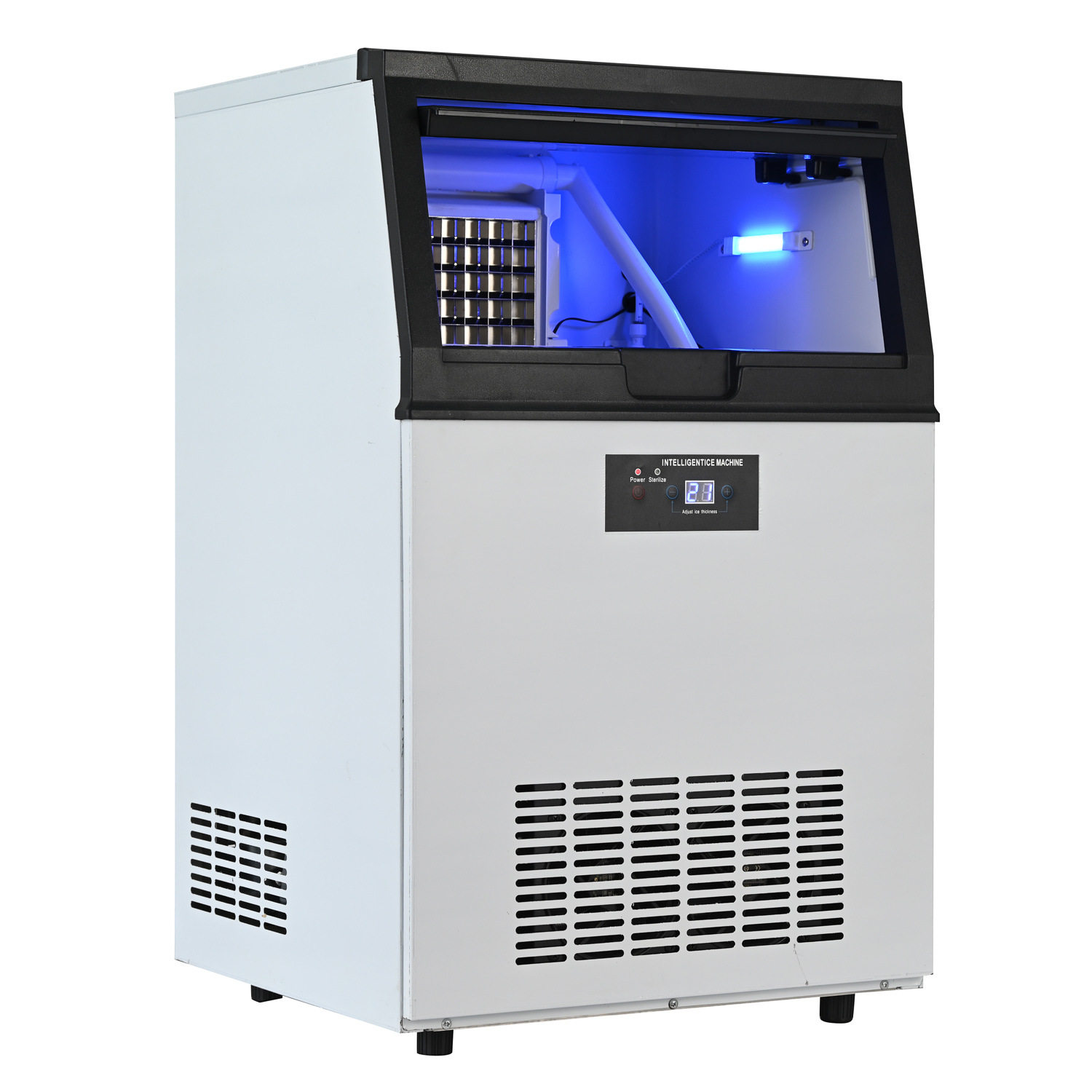 日产80kg中小型商用跨境制冰机出口美标110v商铺用ice maker