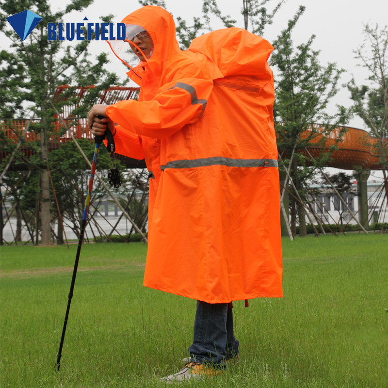BLUEFIELD户外雨衣防暴雨登山徒步雨披旅游超轻便携防雨服男女士