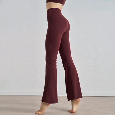 Women Workout Flare Leggings Gym Yoga No Front Seam Leggings