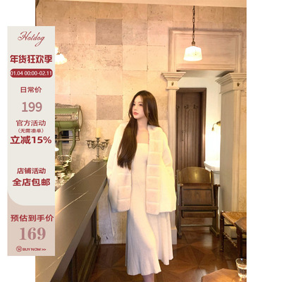 针织抹胸连衣裙子女长裙