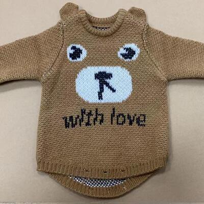 55全胶娃娃秋季棕色小熊的衣服