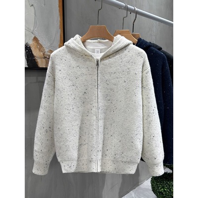 连帽针织开衫外套男士毛衣秋冬季