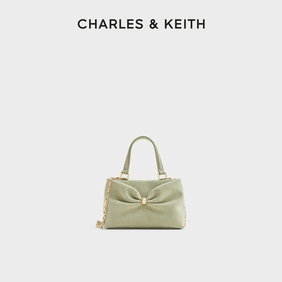 绒面蝴蝶结手提包CHARLES＆KEITH