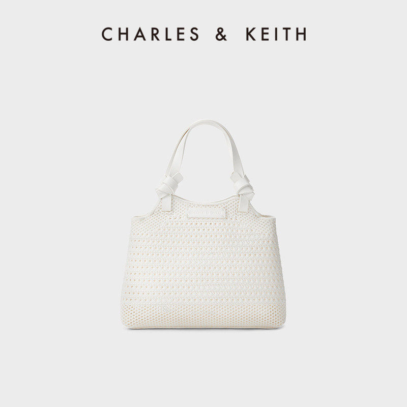 CHARLES&KEITH23夏季新款CK2-30782111时尚复古编织柔软托特包女_虎窝淘