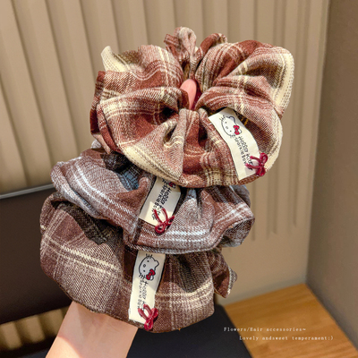 棕色卡通kt猫儿童大肠发圈2026