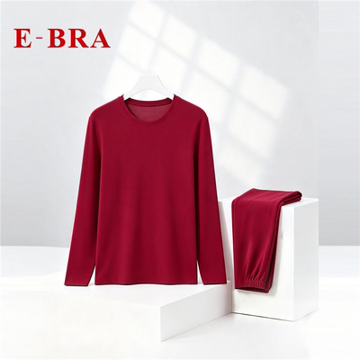 E-BRA秋冬简约圆领秋衣秋裤套装