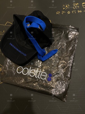 pmo peaceminusone x COLETTE 联名 蓝色鞋带 棒球帽 鸭舌帽