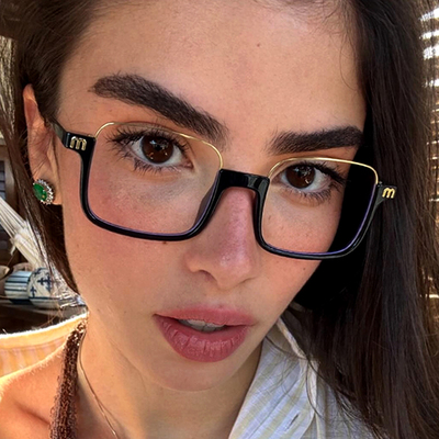 半框眼镜框女复古方形太阳眼镜