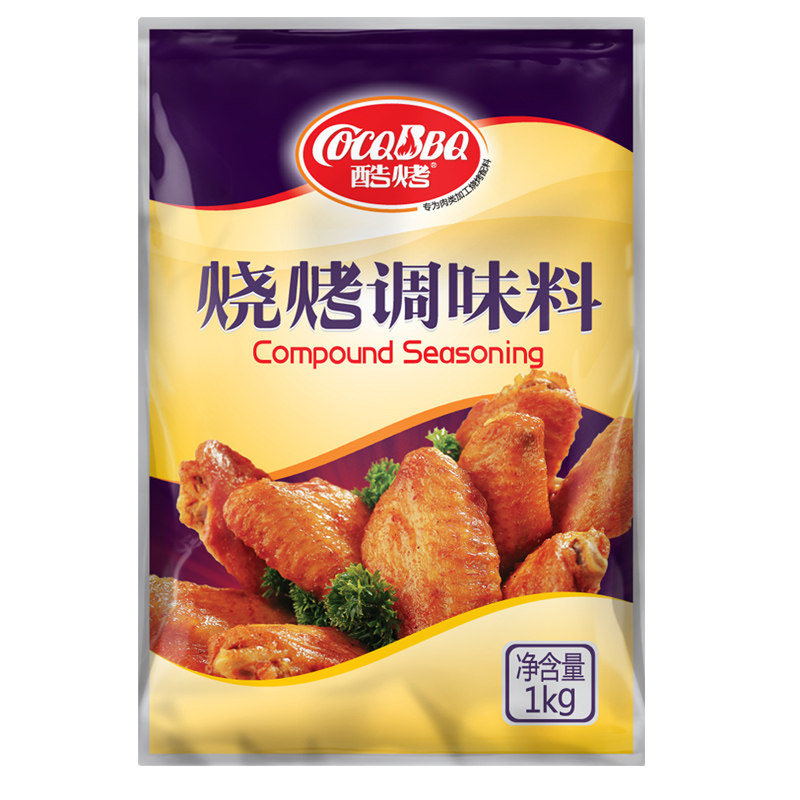 酷烤黑椒风味复合调味料 烤翅烤鸡腿腌制料  烧烤料  1000g