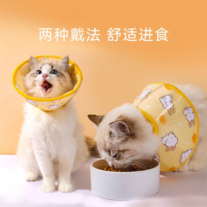 宠物伊丽莎白圈猫咪项圈术后防舔防咬头套狗狗软脖圈宠物防护用品