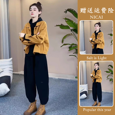 RIERA2024新款秋装搭配一整套韩剧小个子穿搭高级感牛仔外套两件