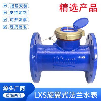 LXS旋翼式法兰水表自来水大口径水表工业数字冷热水表dn506580100