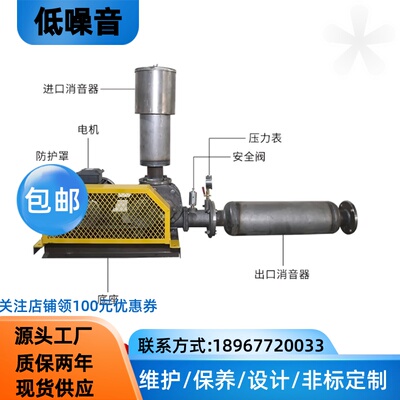 厂家供应罗茨鼓风机CSSR-65输送加压曝气耐磨低能耗 罗茨鼓风机