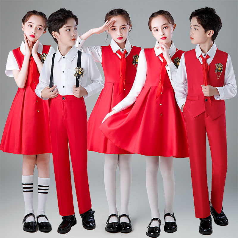 六一儿童合唱服中小学生诗歌朗诵表演服幼儿园校服毕业照套装礼服