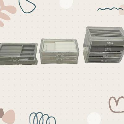Acrylic Jewelry Organizer with Multiple Drawers, Transparent