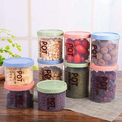 Cross-border plastic dry goods airtight moisture-proof jars,