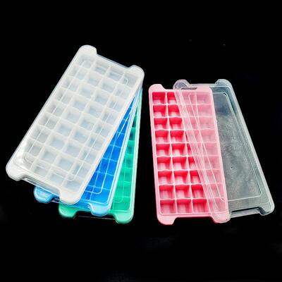 Ice Cube Tray with Lid, Freezer Ice Maker Box, 36-Grid Easy