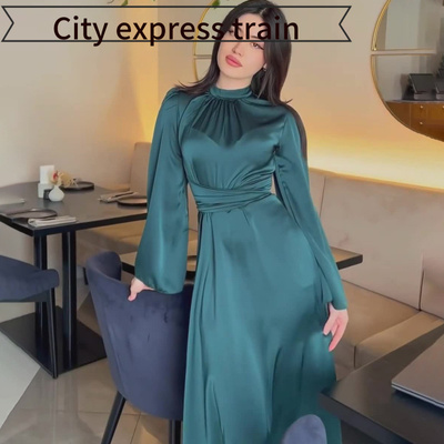 Printedslimfitfashionabledress