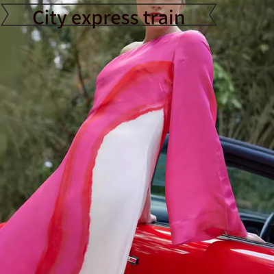 Printedcasuallinenloosesexydre