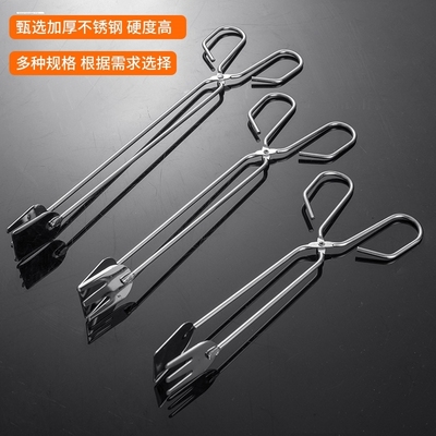 围炉煮茶木炭钳子不锈钢碳夹烧烤火钳露营防烫焚柴火夹子钳工具
