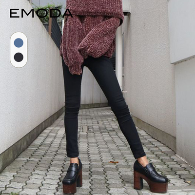 EMODA高腰紧身显瘦秋冬百搭日常女士穿搭牛仔长裤0400024001