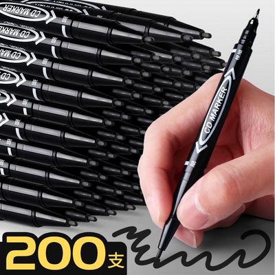 幼儿小学生绘画双头记号笔黑色油性双头勾线笔美术用0.5/1.2高