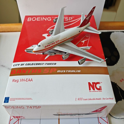 全新NGmodel 1:400 澳航B747SP （VH-EAA）柜子满了含泪出，纯属