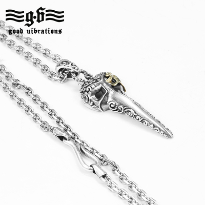 鹰头面具饰品复古纯银项链吊坠