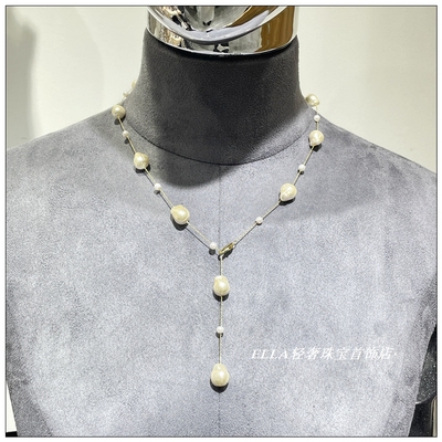 项链巴洛克珍珠s925银女一款多戴