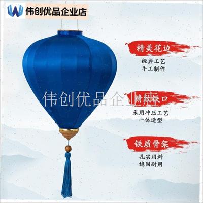 古绸布灯笼茶楼宫灯户外广告景区挂饰古风中国风火W锅店钻石灯笼,