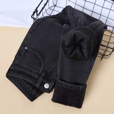 加绒牛仔裤女冬季2025年