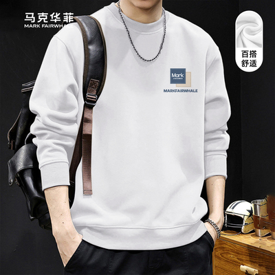马克华菲春季男保暖圆领卫衣