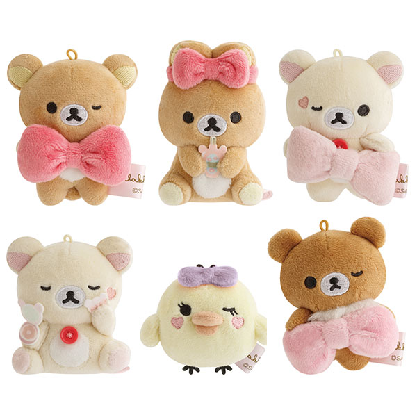 日本SanX正品Rilakkuma鬆弛熊 迷你毛絨公仔手玉(Makeup)