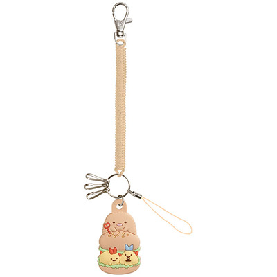 日本SanX正品Sumikko Gurashi角落生物 伸縮匙扣包掛件(漢堡)