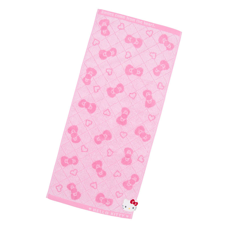日本Sanrio正品Hello Kitty 長毛巾面巾