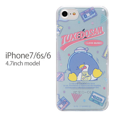 日本Sanrio正品Tuxedo Sam企鵝 透明iphone7手機套保護殼(卡式帶)