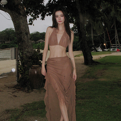 omom2026春夏新款时尚Bikini性感比基尼三件套沙滩度假温泉泳衣