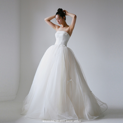 Veils设计师款抹胸蓬蓬婚纱