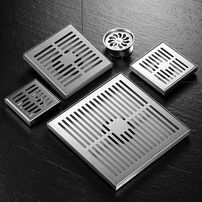 304不锈钢地漏防臭大号30CM大排量花园庭院室外天台110 160 200管
