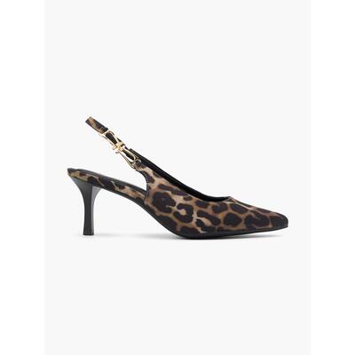 代购Catwalk女士尖头高跟鞋轻便透气舒适防滑豹纹圆头细高跟