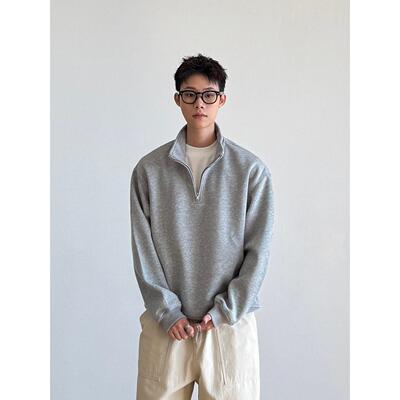 SIIIEND美式覆古半拉炼立领卫衣男秋季宽松休闲百搭简约外套