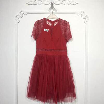 潮系列 8027S023 时尚连衣裙品牌女装折扣颦薪
