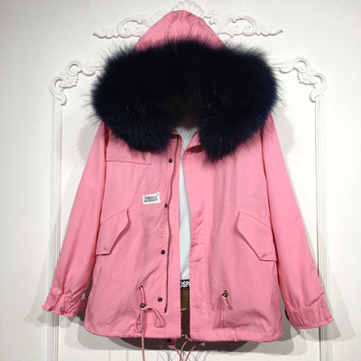 西树系列 8029S291 时尚真毛领真毛内胆派克服品牌女装折扣颦薪