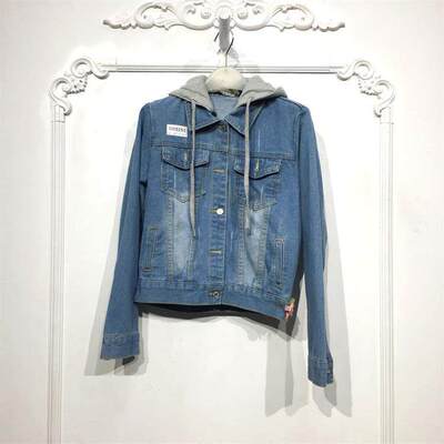 乔系列 D85253 时尚短款牛仔外套品牌女装折扣颦薪啵