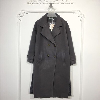 潮系列 8127S198 时尚毛呢外套品牌女装折扣颦薪