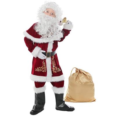 Children's Santa Claus cosplay costume欧美圣诞服圣诞老人男女