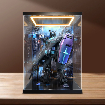 适用PGU元祖高达星夜涂装模型摆件回型灯防尘罩亚克力高清收纳盒