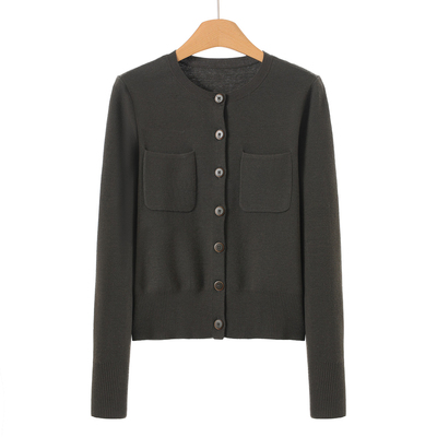 639西湖阁老【TH】春装 休闲可外穿圆领开衫针织外套167