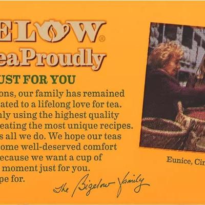 Bigelow 比奇洛香甜桃子茶水果茶冷泡茶袋泡茶 20包