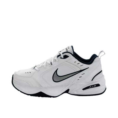 胖飞人体育-Nike Air Monarch 4 white Navy 织物皮革 老爹鞋